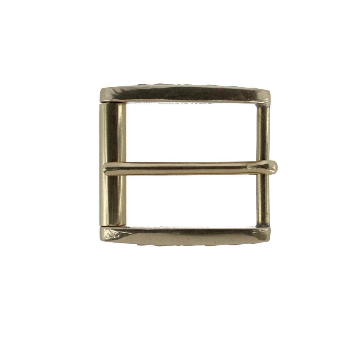 35mm Solid Brass Side Detailed Roller Harness Belt Buckle by Trafalgar ...
