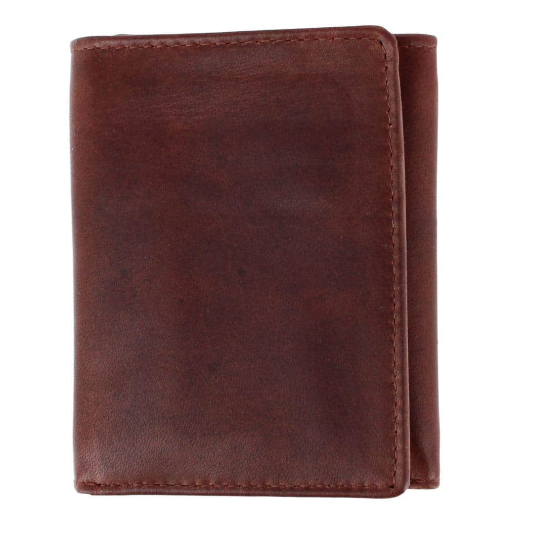 Tennyson Tri-Fold Genuine Leather Wallet with ID Window by Trafalgar ...
