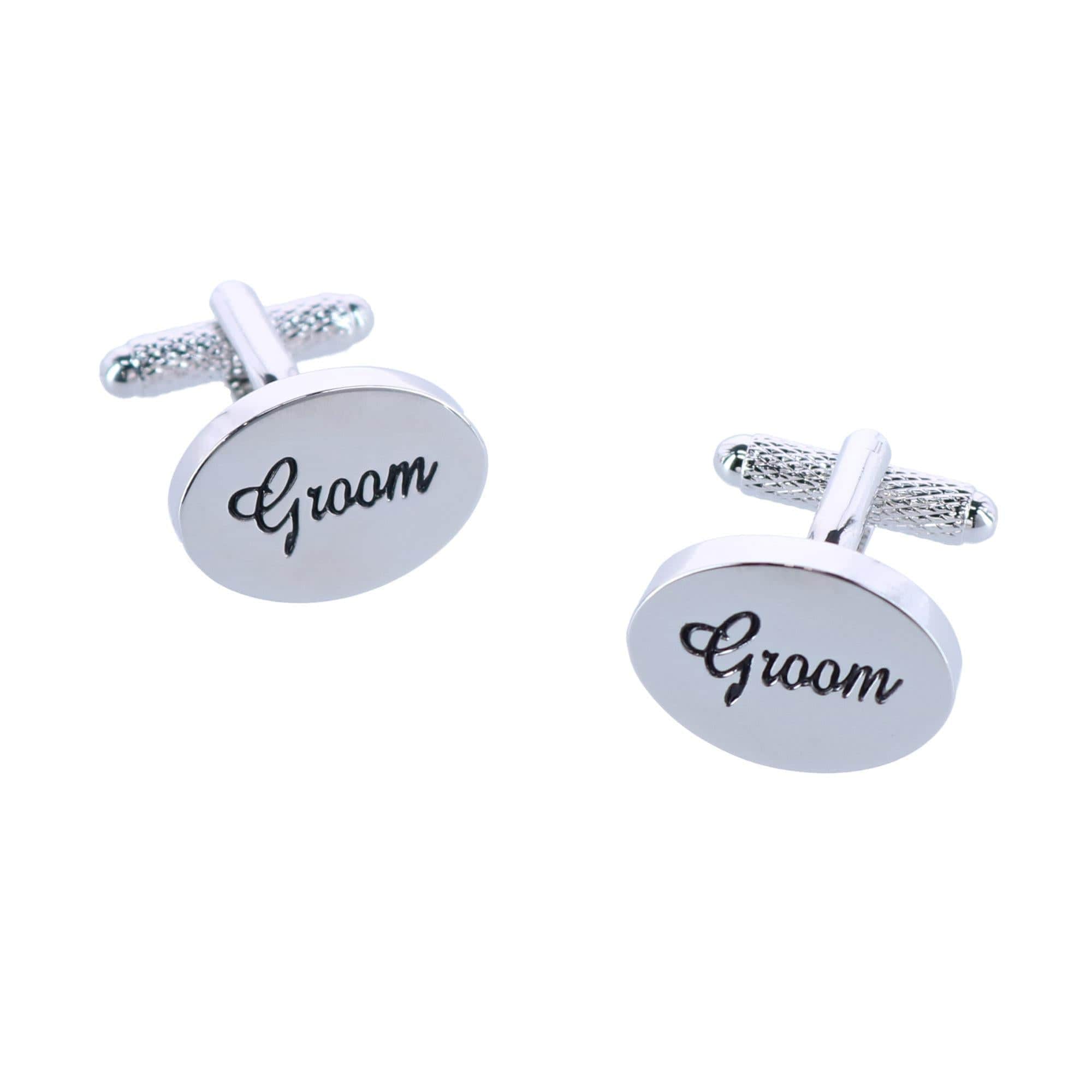Groom Novelty Cufflinks (1 Pair) by Trafalgar Men's Accessories