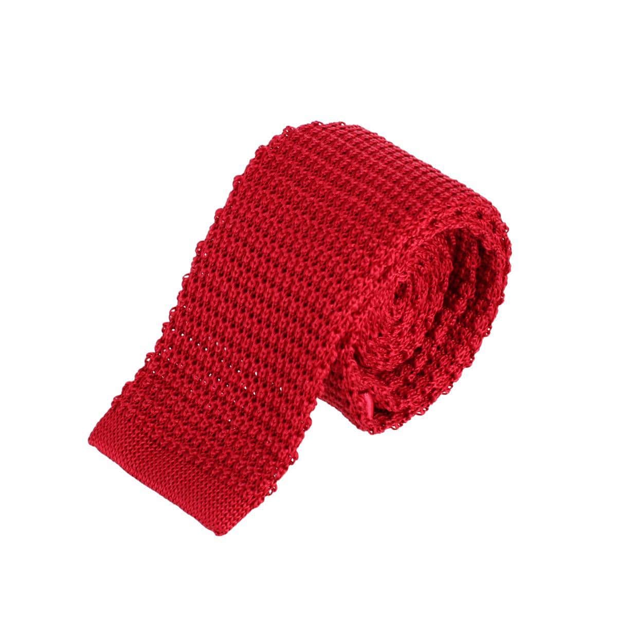 Zion Knit Silk Solid Colored Necktie by Trafalgar Men's Accessories